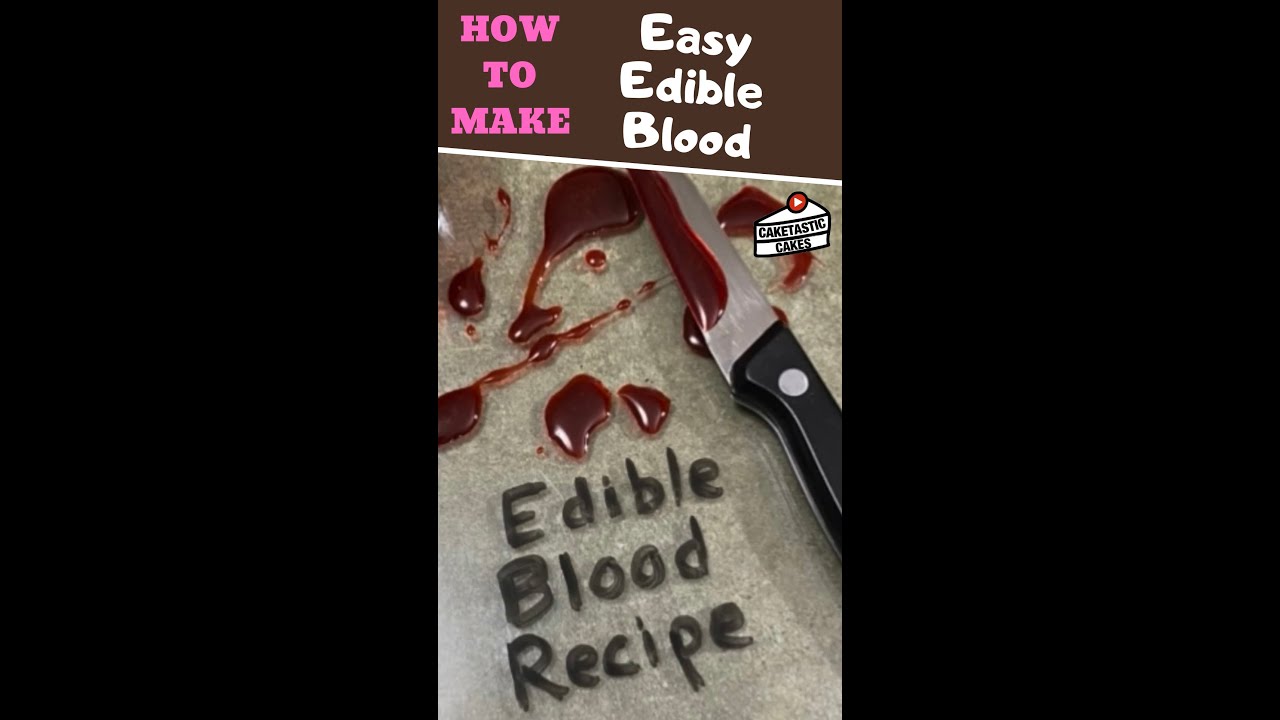 Edible Blood - Simple, 3 Ingredient Recipe HalloweenTutorial - YouTube