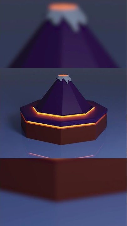 Easiest Way To Create 3D Volcano! #Shorts #blender #blender3d # ...