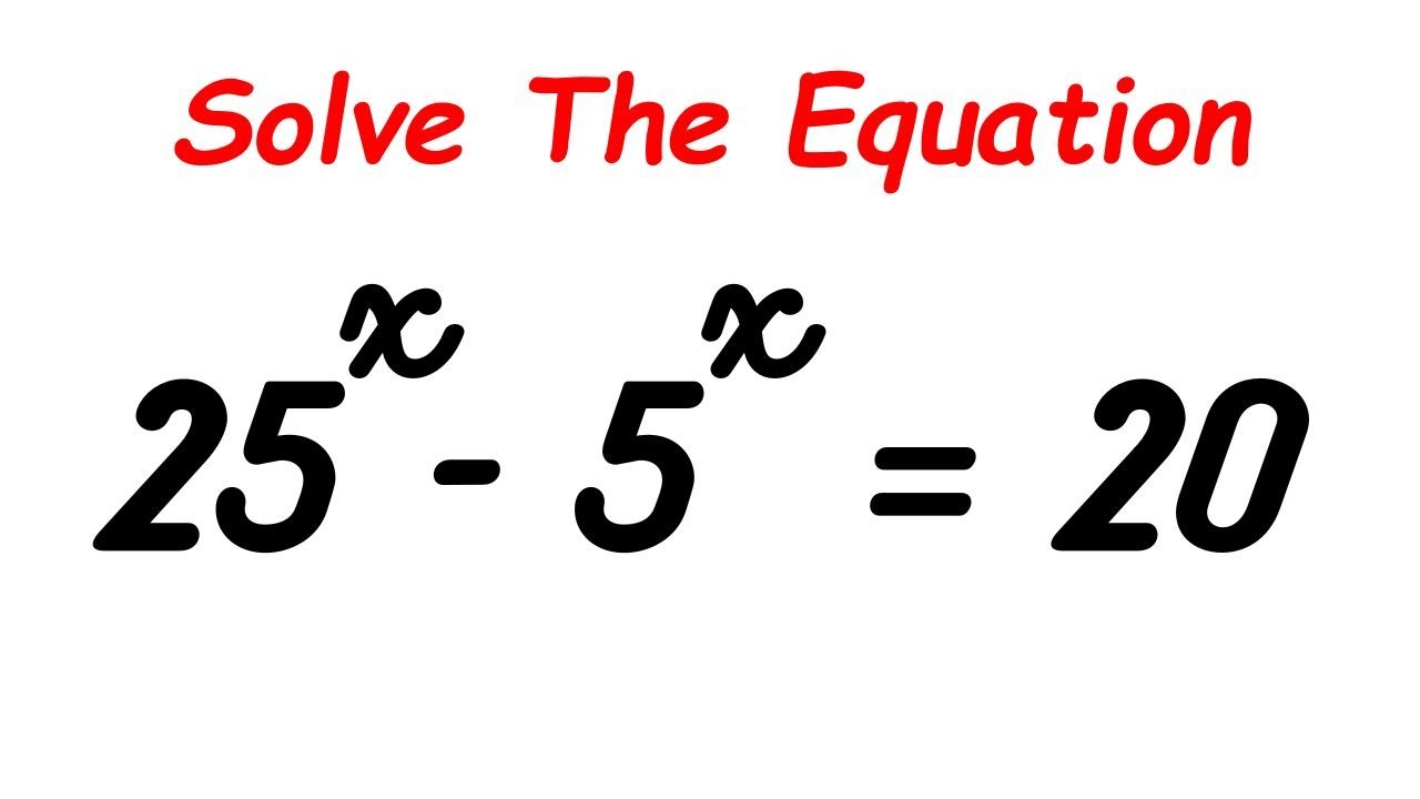 Solve The Equation YouTube