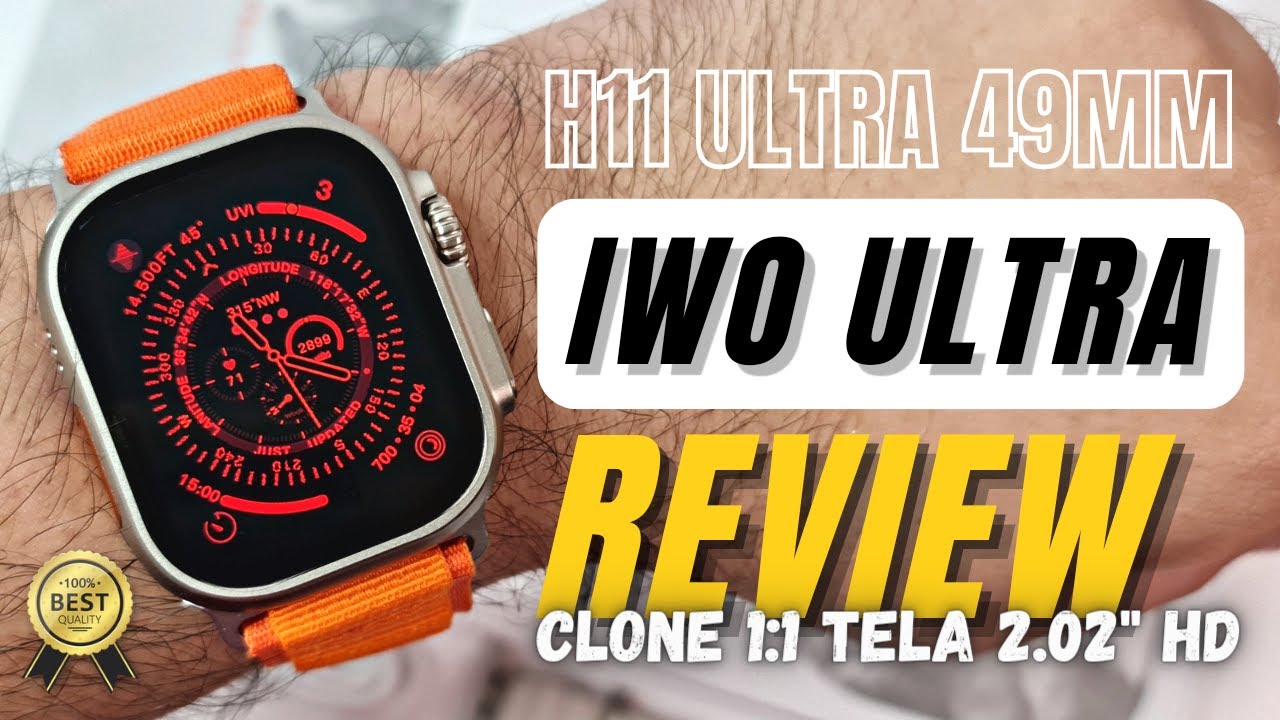 CHEGOU! IWO Watch ULTRA 49mm H11 ULTRA, REVIEW COMPLETO, MELHOR Clone ...
