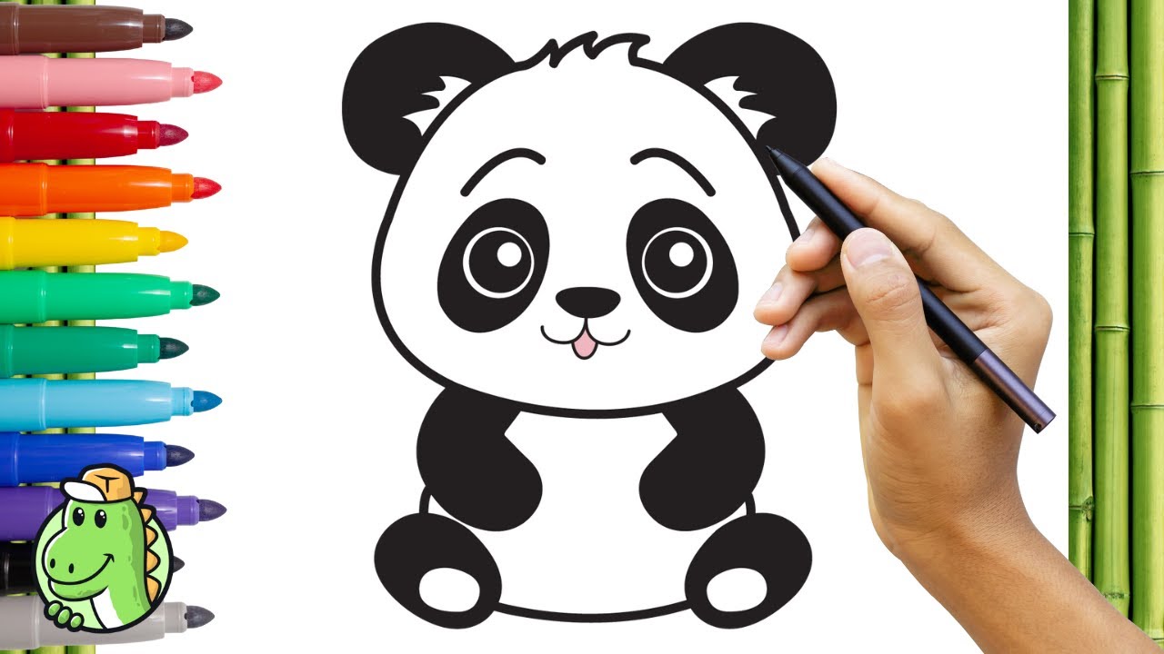 HOW TO DRAW A CUTE EASY PANDA - Easy Drawing for Kids Cute - YouTube