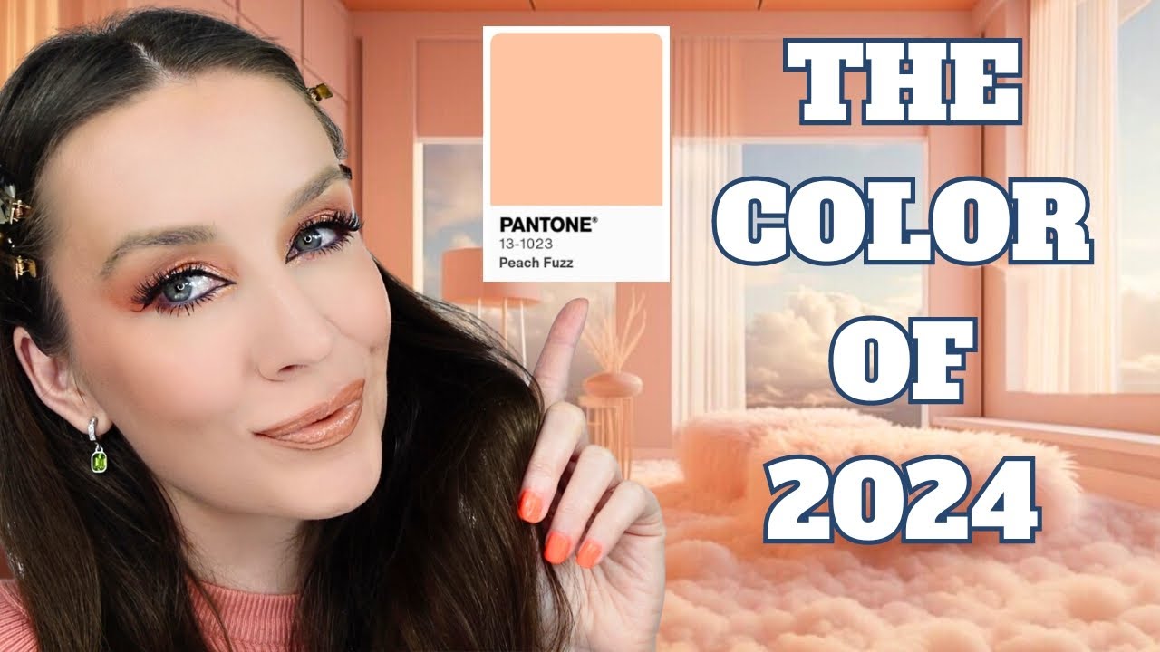 PANTONE COLOR OF THE YEAR 2024 | PEACH FUZZ MAKEUP LOOK #pantone # ...