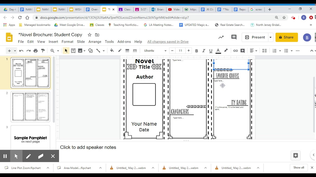 Novel Brochure Project - YouTube