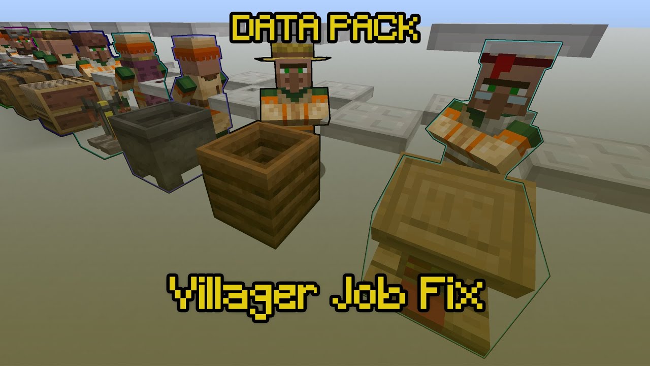 [DATA PACK] Villager Job Fix - YouTube