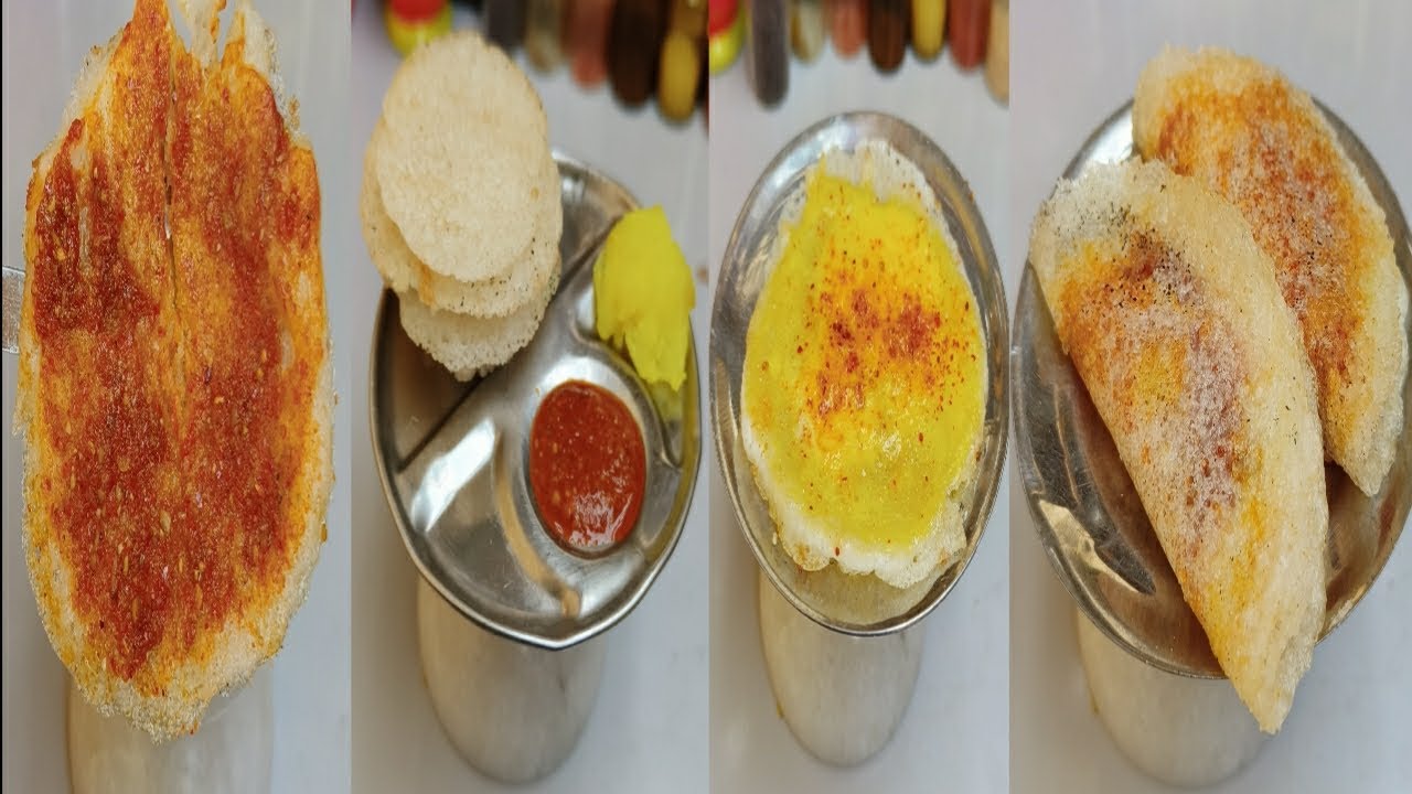 4 Types Of Dosa Recipe |miniature cooking |quick and easy recipe |real ...