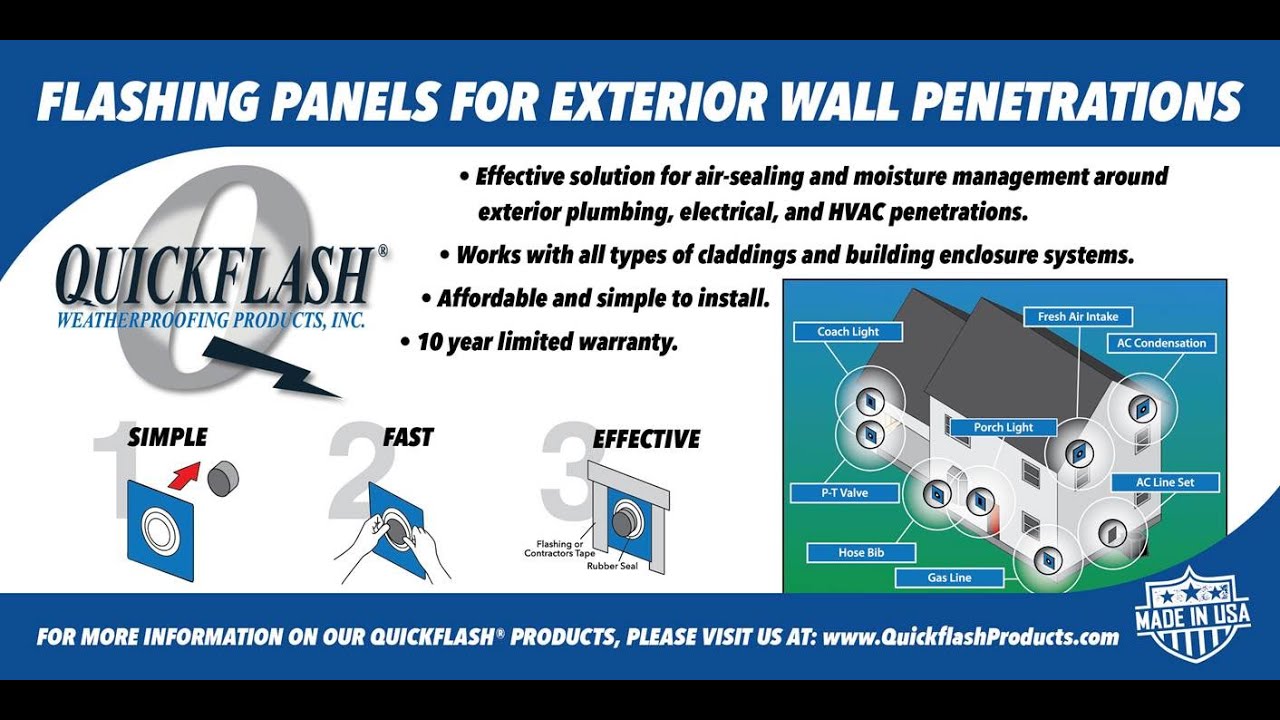 Quickflash Waterproofing Products Flashing Shields - YouTube
