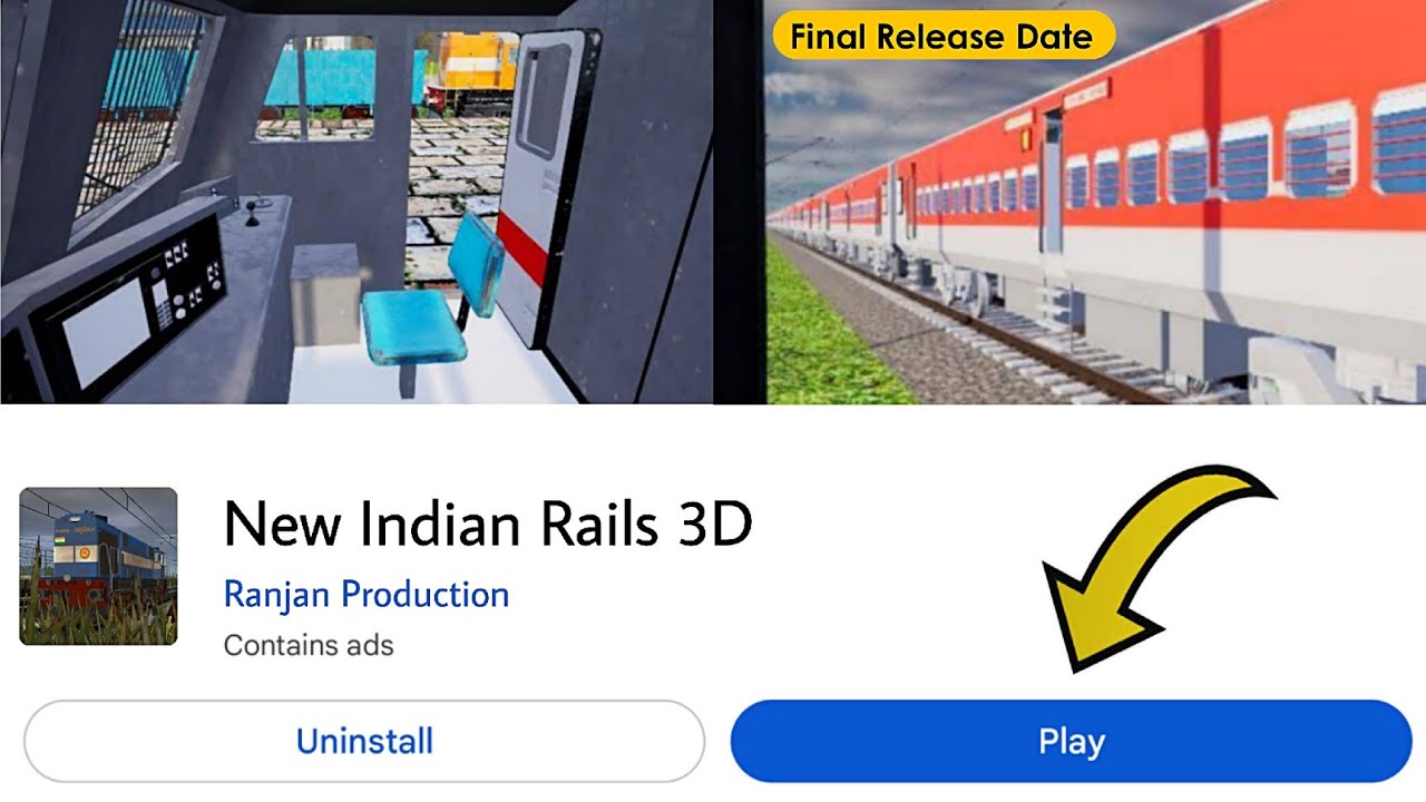 New Indian Rails 3D | 2024 | New Ultra High Graphics Indian Train Game ...
