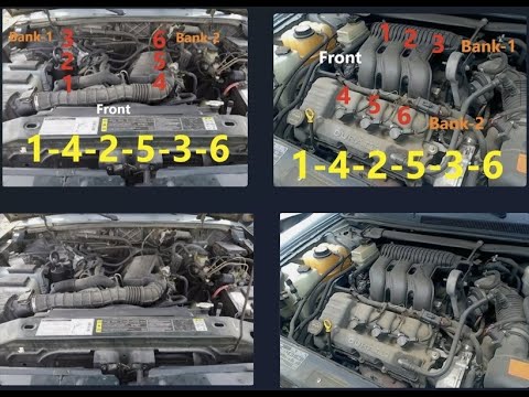 Ford 3.0L Engine Firing Order Cylinder Location (Bank-1 and Bank-2) - YouTube