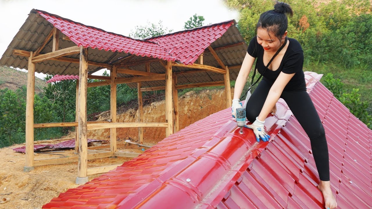#2 Beautiful Village Girl Build Wooden House For Farm Life- Start to ...