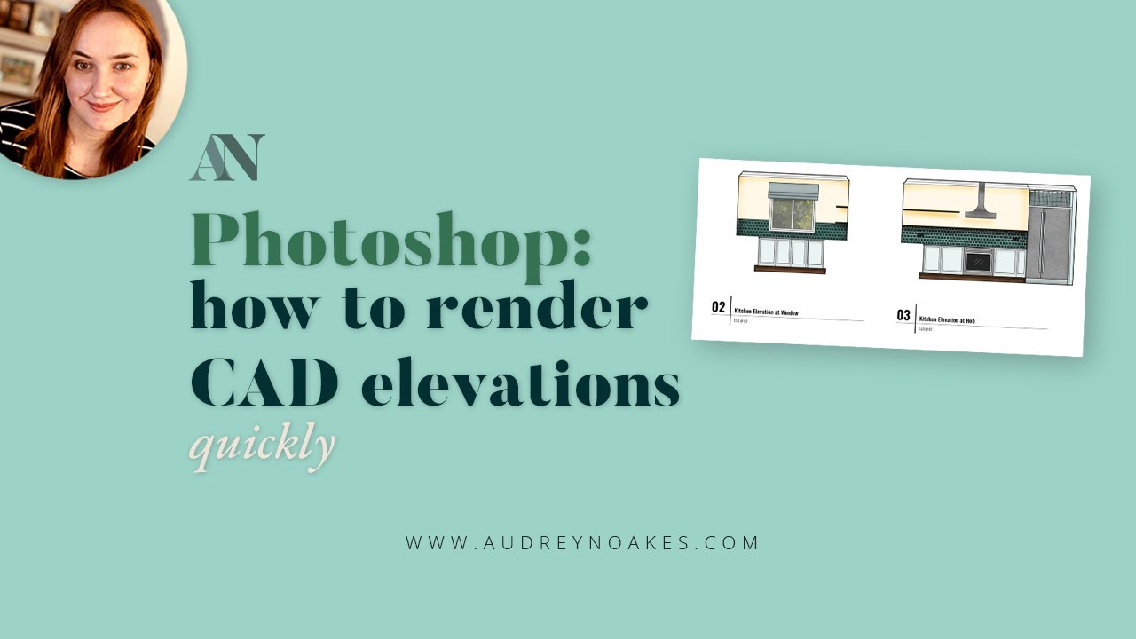 how to render A CAD ELEVATION DRAWING quickly in PHOTOSHOP - YouTube