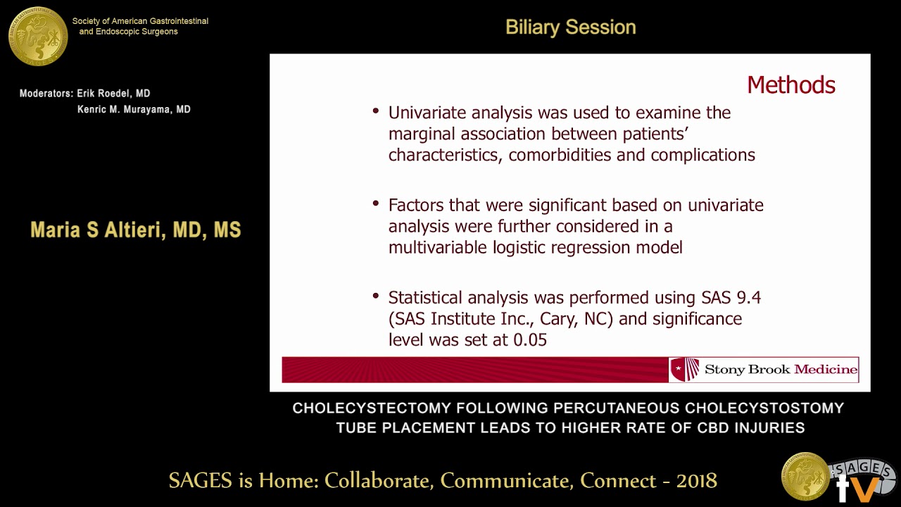Cholecystectomy following percutaneous cholecystostomy tube placement ...