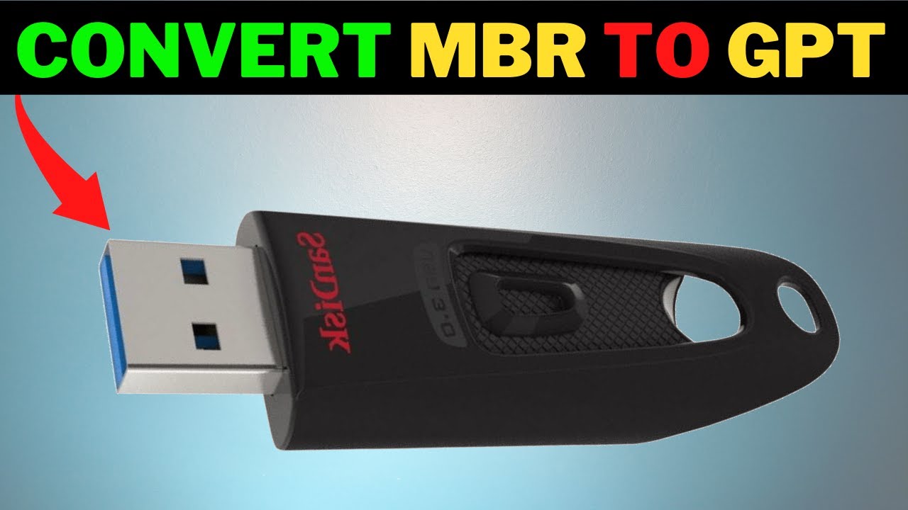 Convert MBR To GPT | Pendrive | [Hindi] - Techhindi Mentor - YouTube