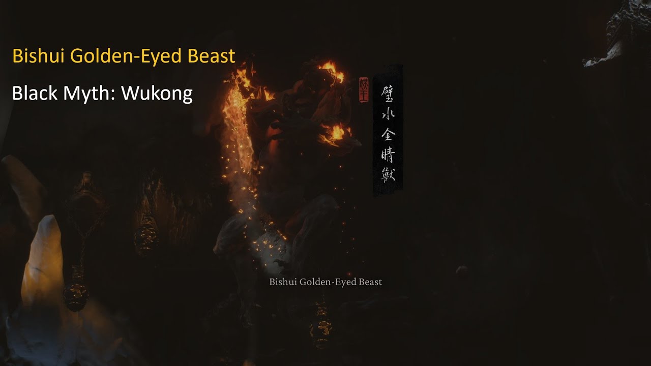 Bishui Golden-Eyed Beast Boss Fight | Black Myth: Wukong - YouTube