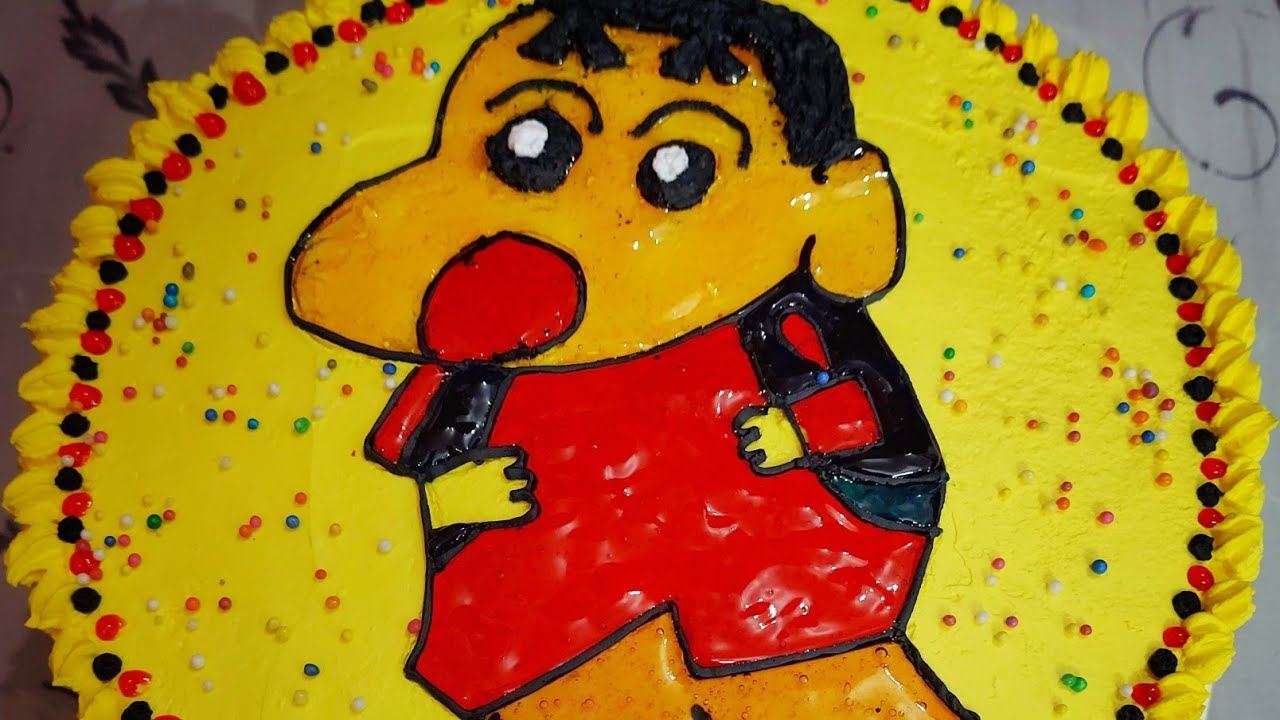 Designer Shinchan Cake / Shinchan Cake / Step By Step Full Tutorial ...