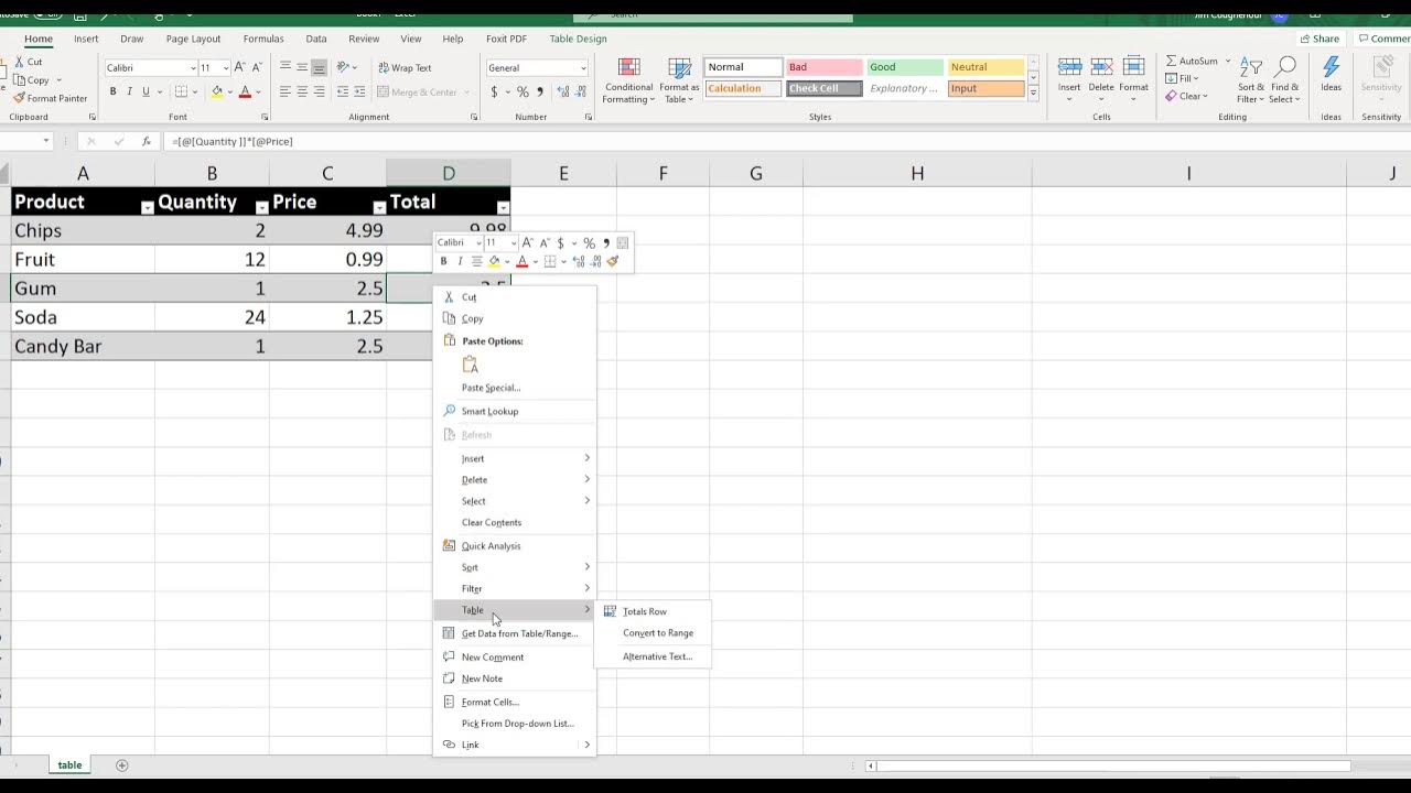 Named Ranges vs Tables - YouTube