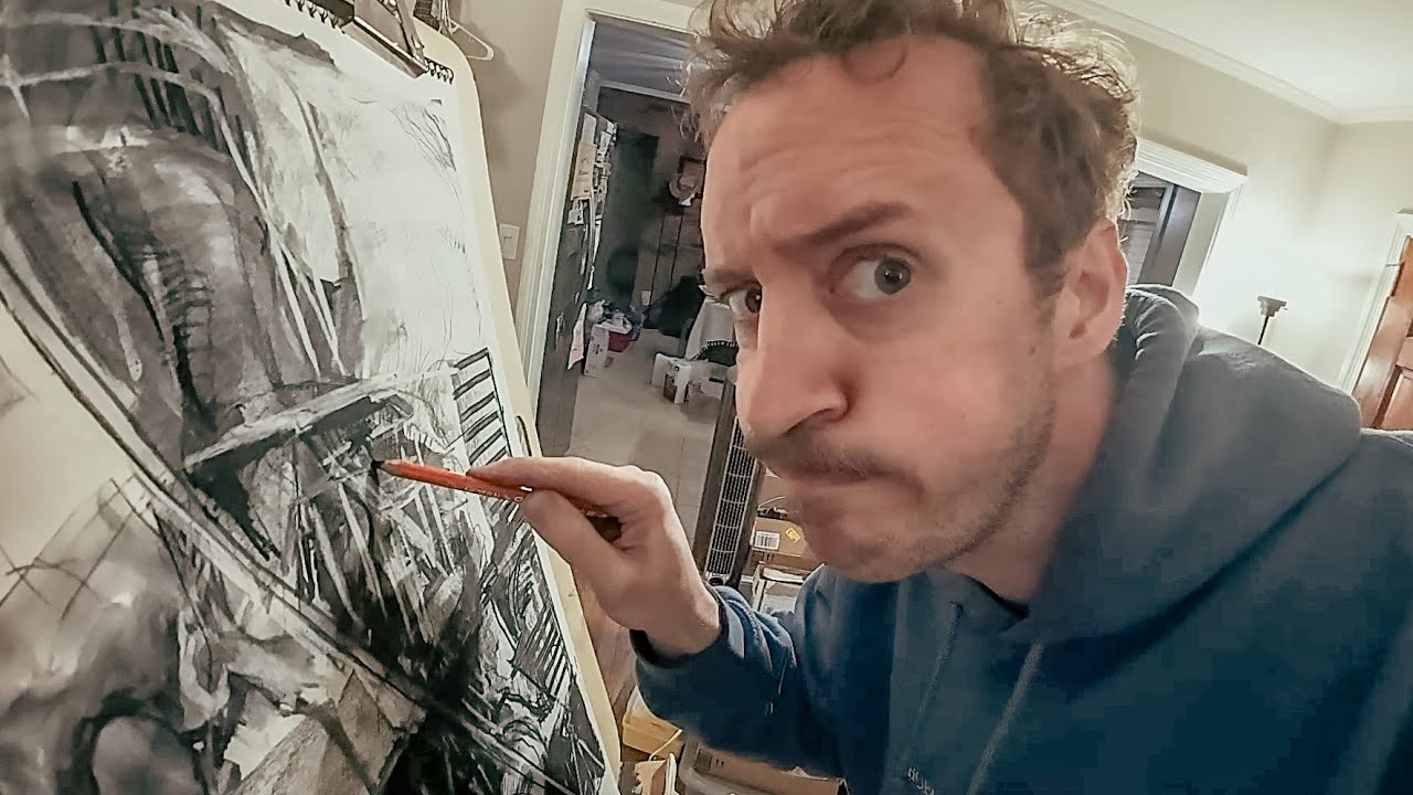 How to do Abstract Art with Pencil and Charcoal! - YouTube