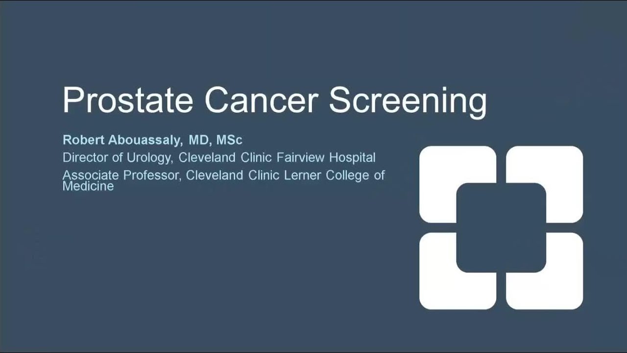 Prostate Cancer Screening and Diagnosis | Virtual Event - YouTube