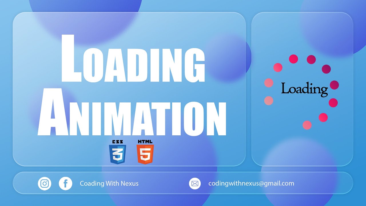 How To Create Loading Animation Using Html And Css Youtube 7208