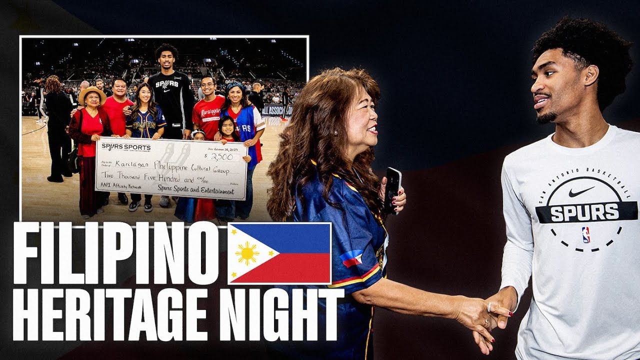 Dylan Harper and the Spurs Celebrate Filipino Heritage Night on Opening ...