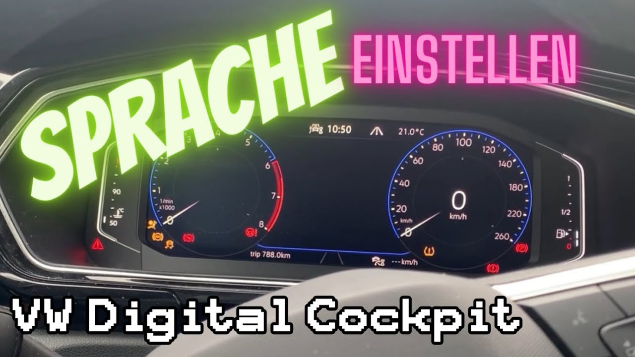 VW Digital Cockpit Sprache einstellen 🇩🇪 Golf Polo T-Roc T-Cross Tiguan ...