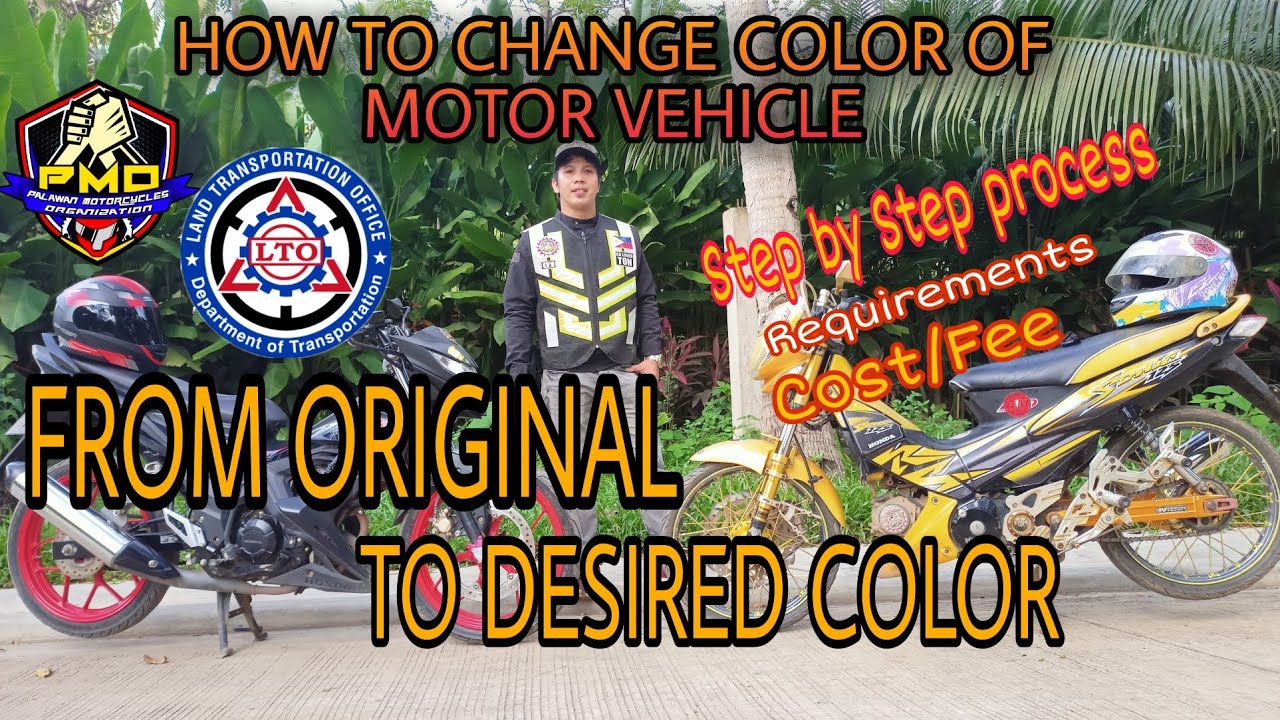 Paano magpa change color ng motor? LTO legal process - YouTube