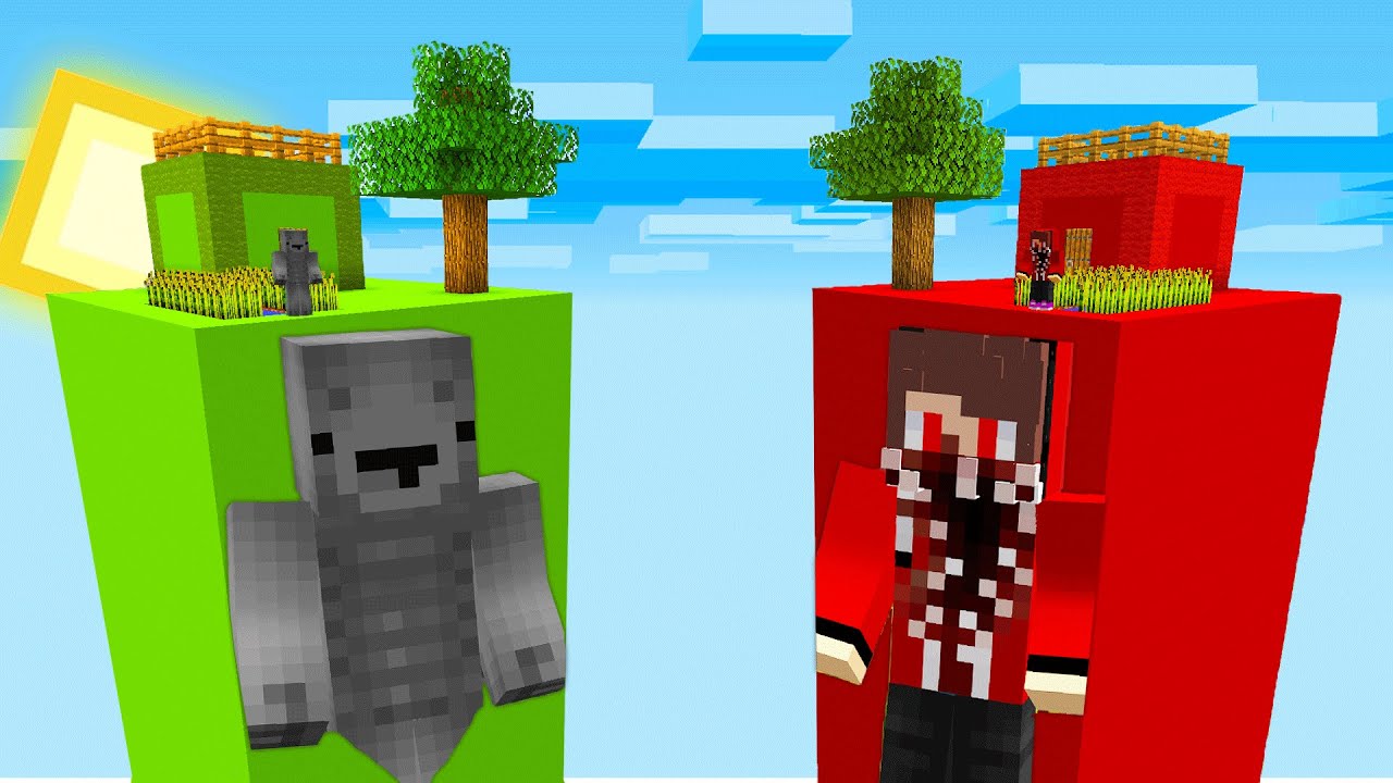 GHOST Mikey Island vs Scary JJ Island Skyblock Battle in Minecraft ...