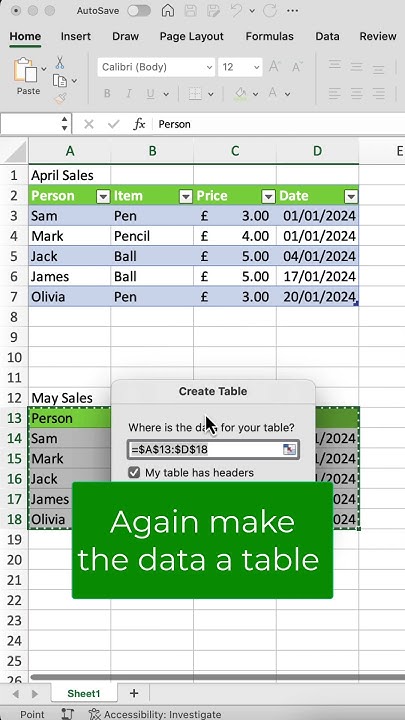Combining Tables With VSTACK #excelshorts #exceltip #exceltutorial - YouTube