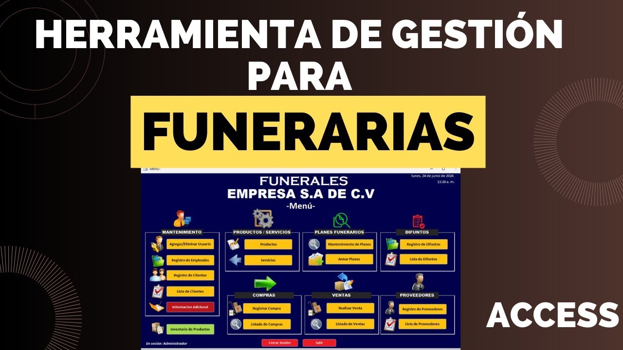 Herramienta de GESTIÓN para FUNERARIAS -Microsoft Access- - YouTube