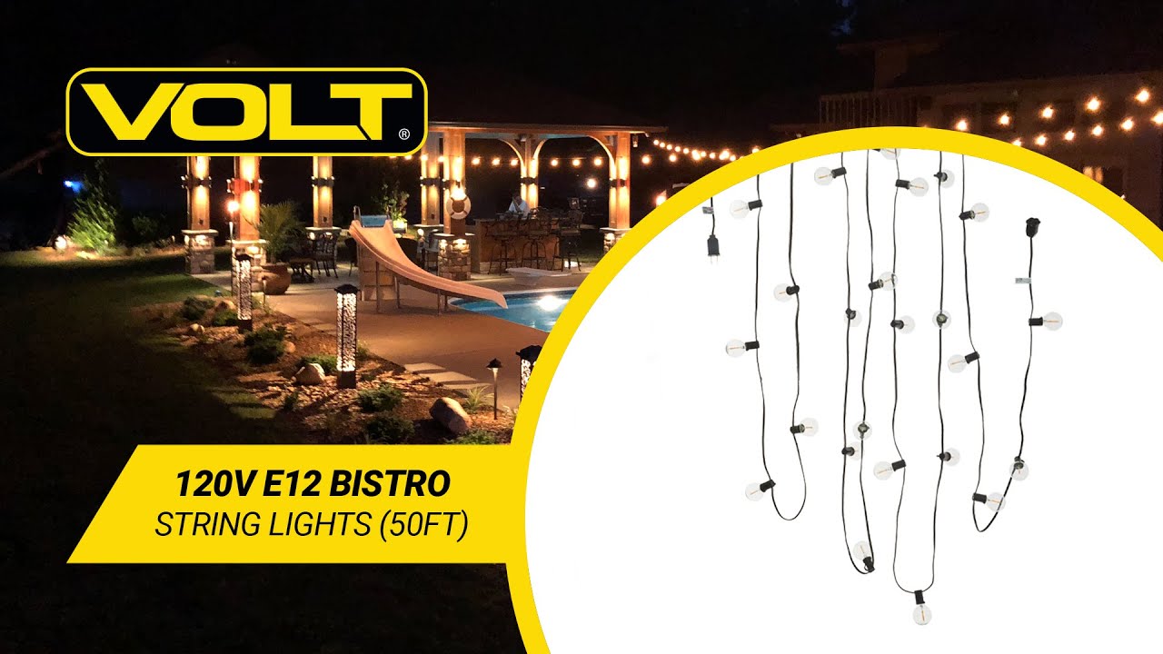 VOLT® 120V VOLT® E12 Bistro String Lights (50ft.) | What's In The Box ...