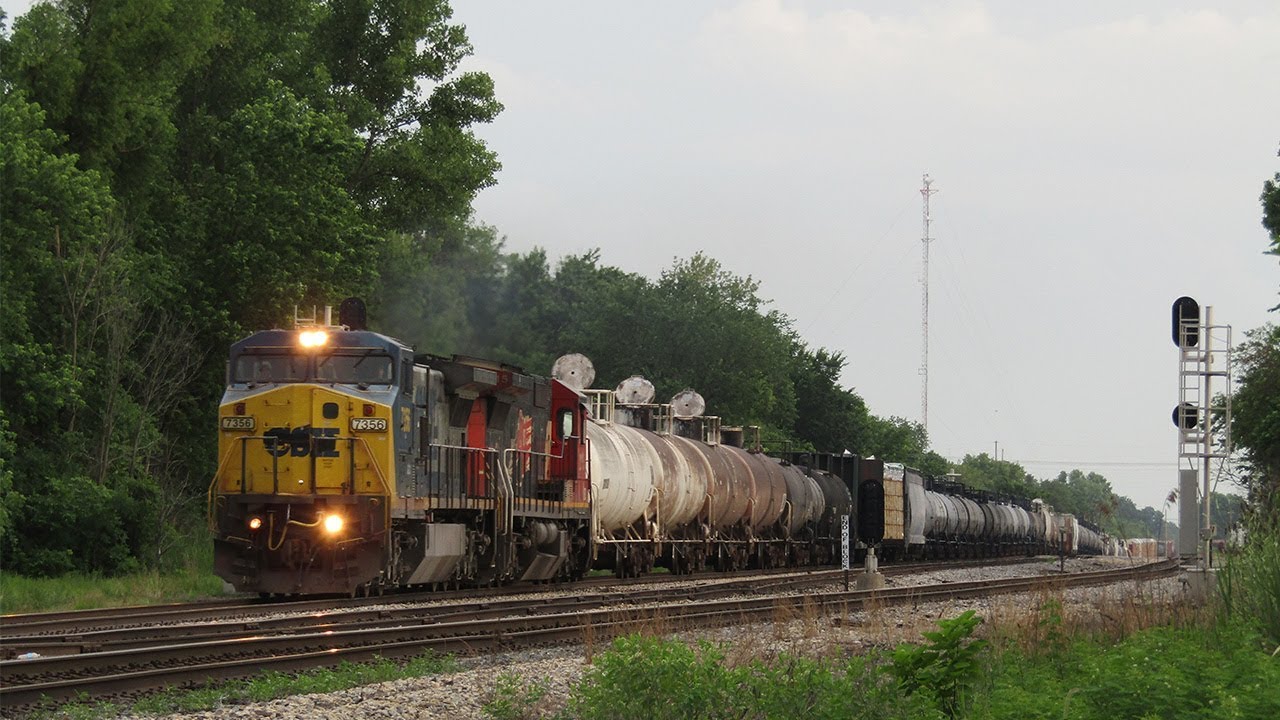 6/12/18 - GECX 7356 and CN 2115 lead CN Freight Train - YouTube