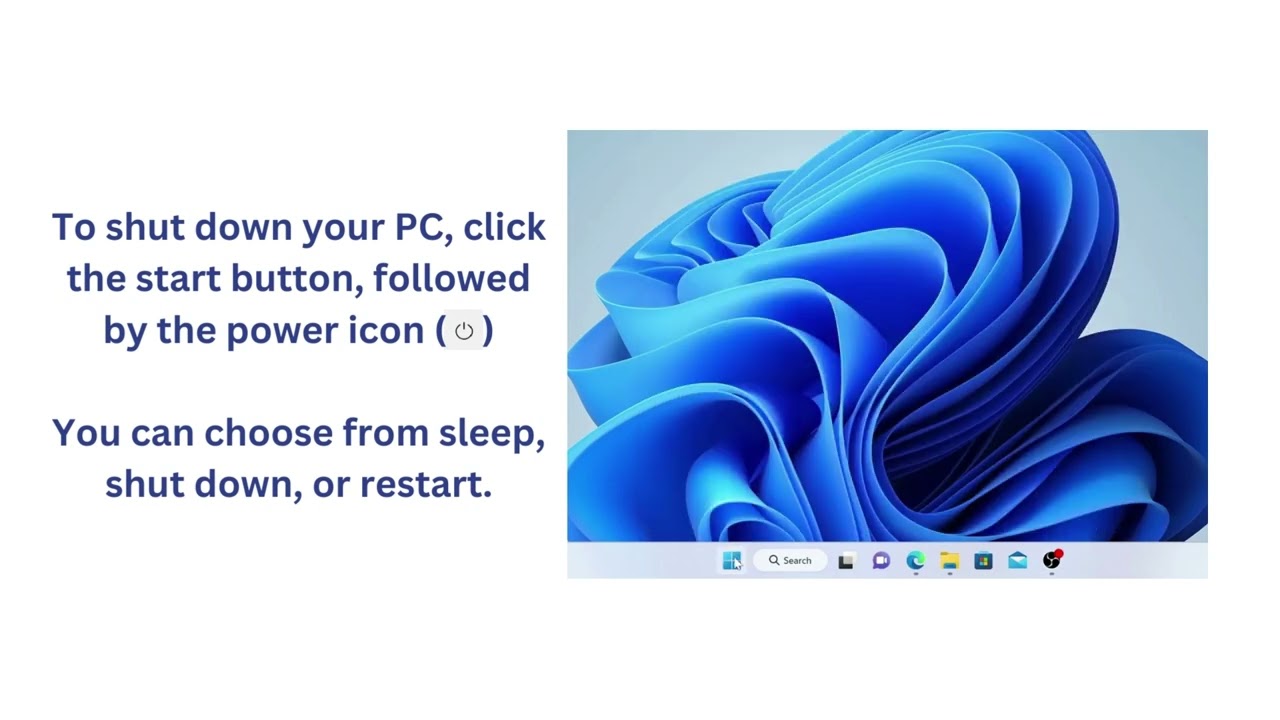 System Power Down Icon Blue
