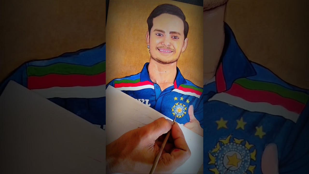 Ishan Kishan drawing Painting #shorts #drawing #ishankishan - YouTube