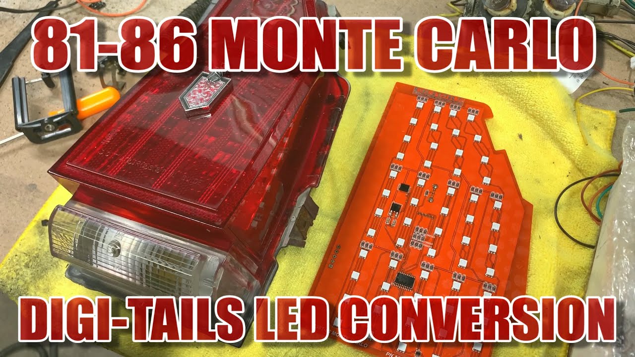 G-BODY 81-86 MONTE CARLO DIGI-TAILS LED TAILLIGHT CONVERSION !!!! - YouTube