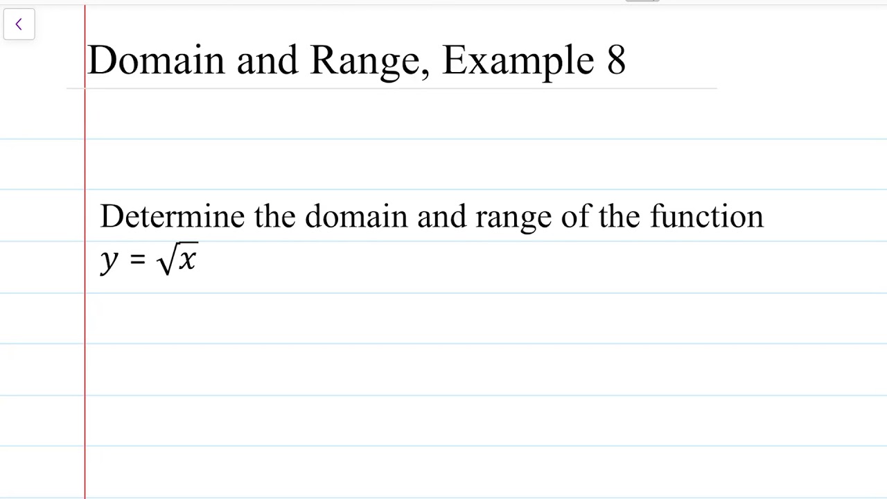 How to Find Domain and Range: Example 8 | Math Energy TV - YouTube
