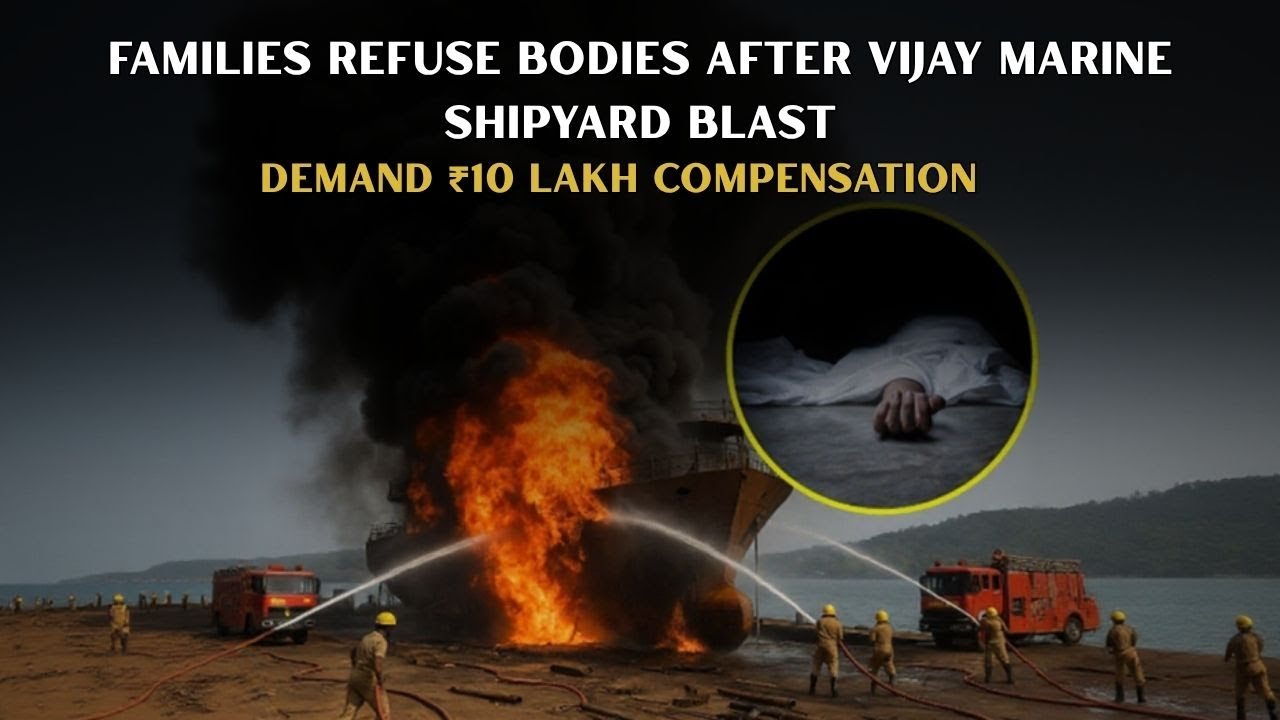 Families Refuse Bodies After Vijay Marine Shipyard Blast - YouTube