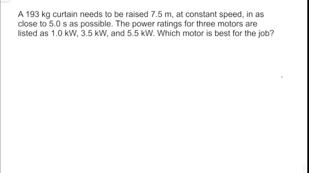 Physics Problem Solver Walk-through Follow Along Work Energy Force - Solving Power Problems 1 ...