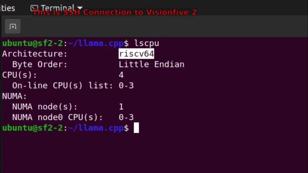 Running llama.cpp on RISC-V Visionfive 2 - YouTube
