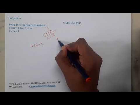 GATE CSE 1987 Q ||Algorithms || GATE Insights Version: CSE - YouTube