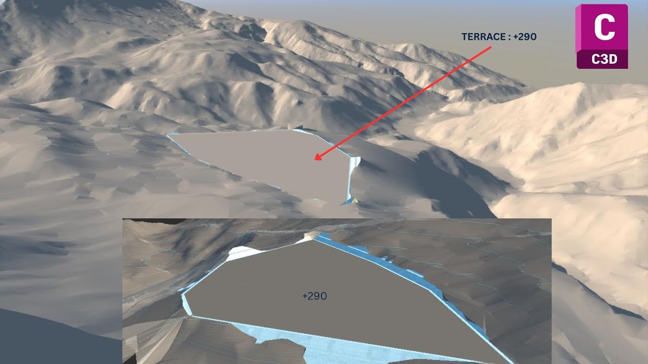 Cross Sections & Quantity Takeoff for Terrace Grading in Civil 3D - YouTube
