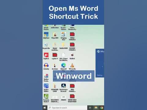 Ms word Open Shortcut key | how to open Ms Word - YouTube