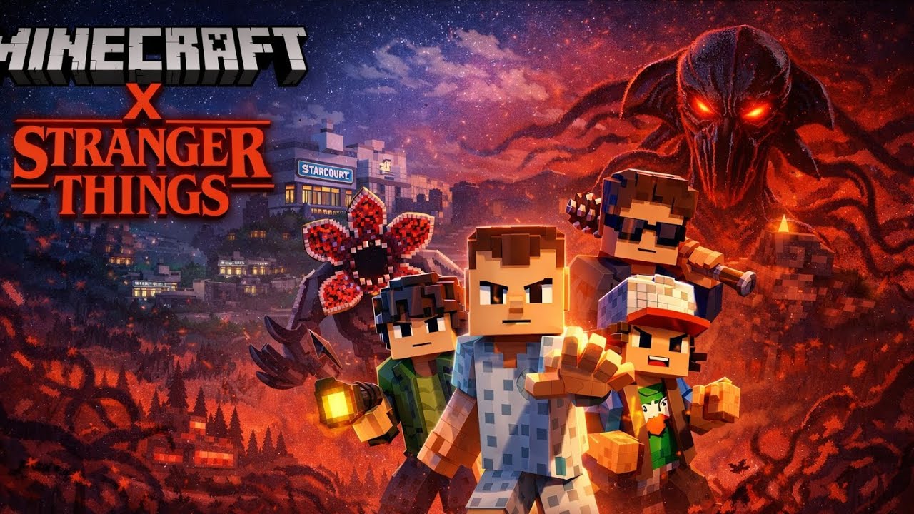 Minecraft x Stranger Things: Novo DLC Oficial com Hawkins e o Mundo ...