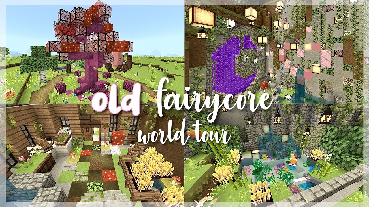 minecraft fairycore world tour after 2 years🧚‍♀️🌷*terrible buildings ...