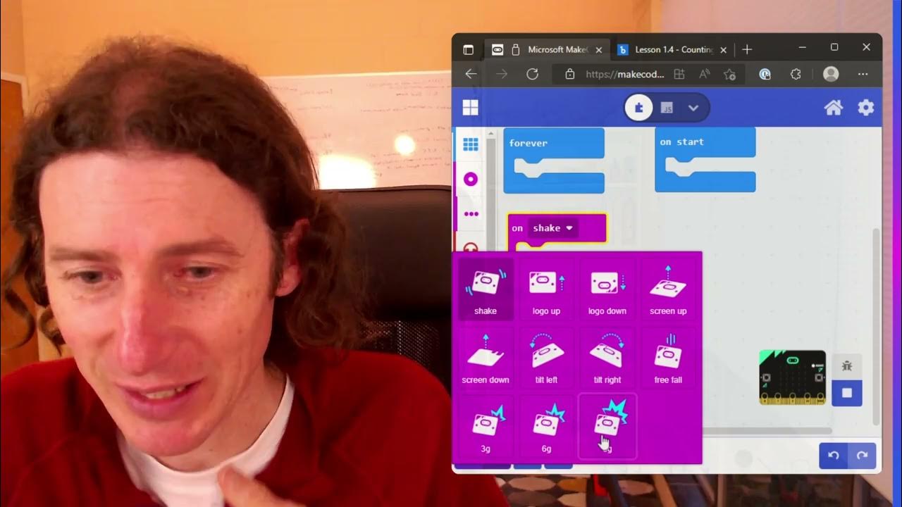 Microbit Makecode On Shake And Using Variables Youtube