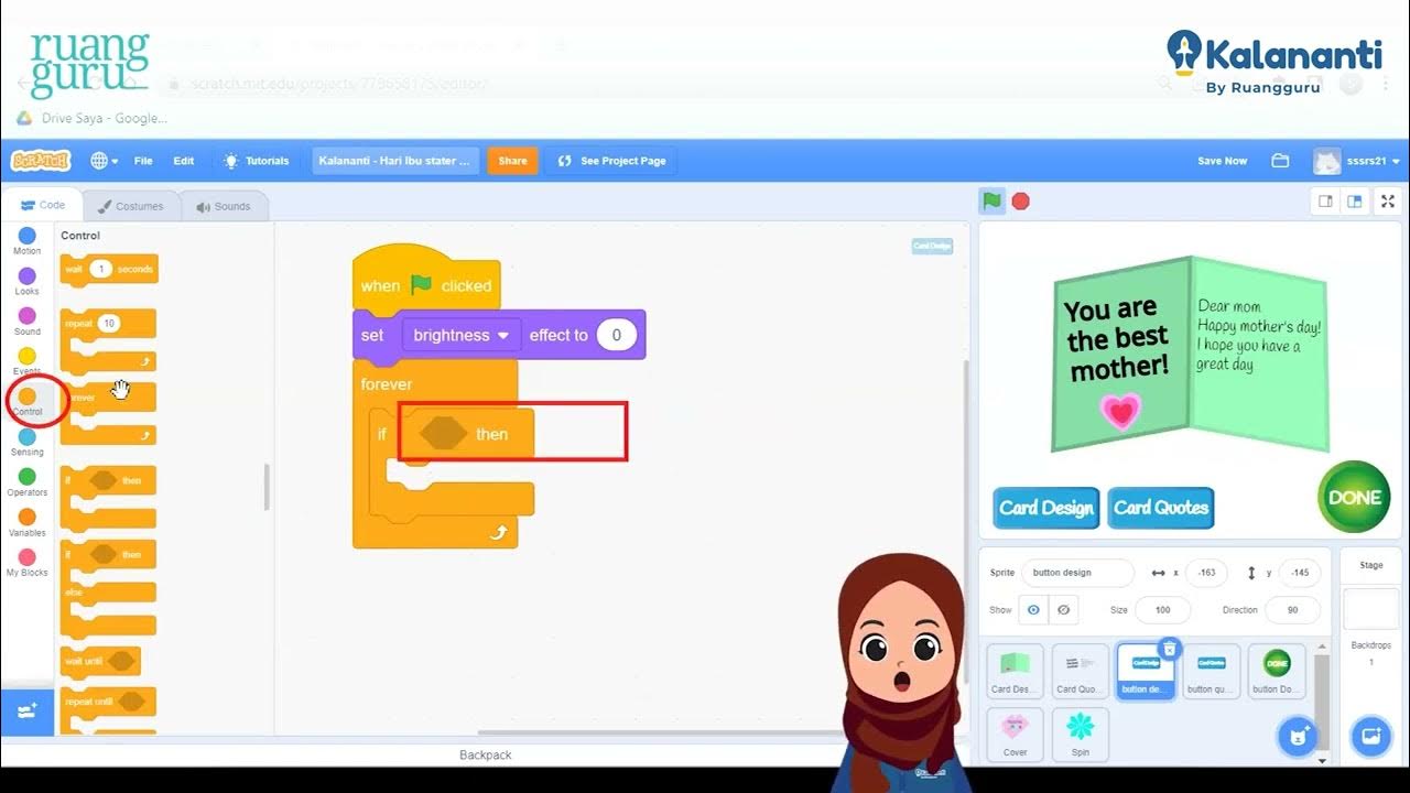 Buat Kartu Ucapan Hari Ibu Menggunakan Scratch | Tutorial Coding Anak ...