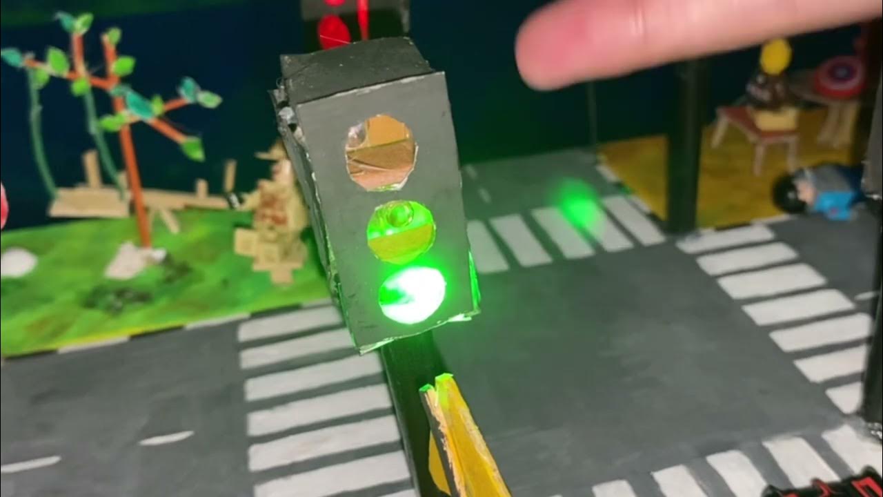 project technology prototype lampu lalu lintas 4 persimpangan - YouTube