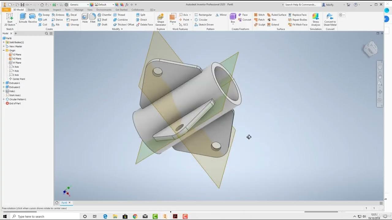 23 Example Model 03 | AutoDesk Inventor Complete Learning Tutorials - YouTube