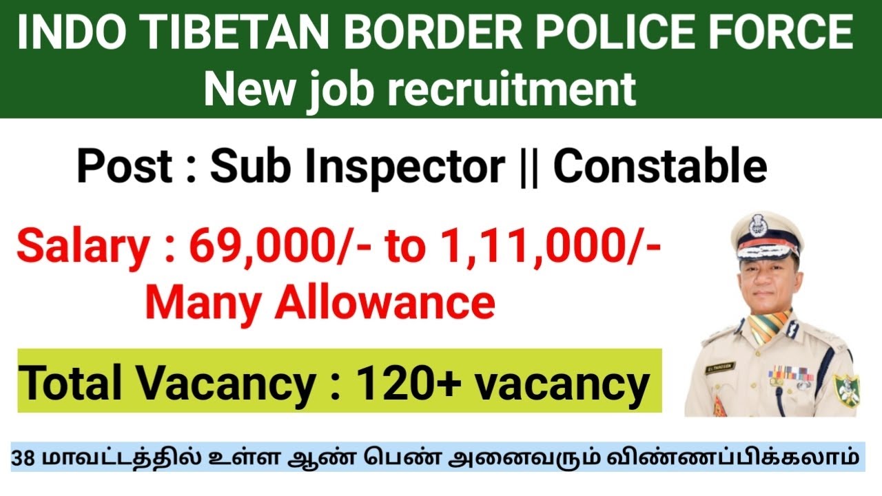 Sub inspector(SI) Job notification from Border police force 2022 ...