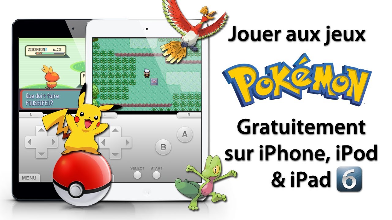 Jouer aux jeux Pokémon gratuitement sur iPhone, iPod Touch & iPad sous ...