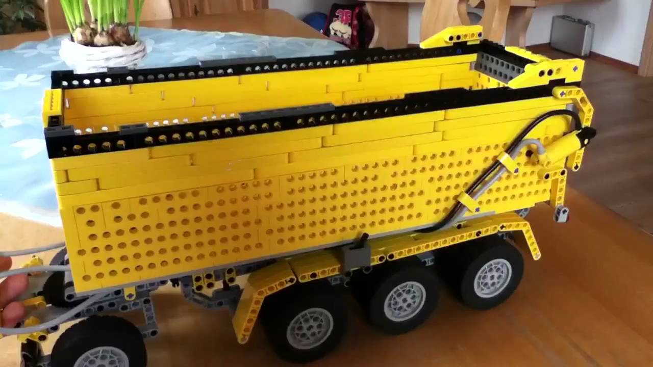 Lego technik kipper/trailer v2 - YouTube