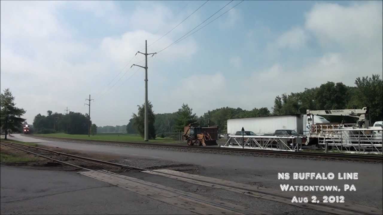 NS 633 with NS 8105 Heritage Unit - Watsontown, PA - YouTube
